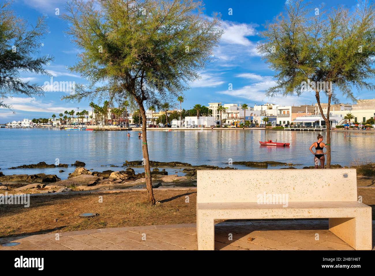 PORTO CESAREO - APULIA: View of the harbour and Beach of Porto Cesareo ...