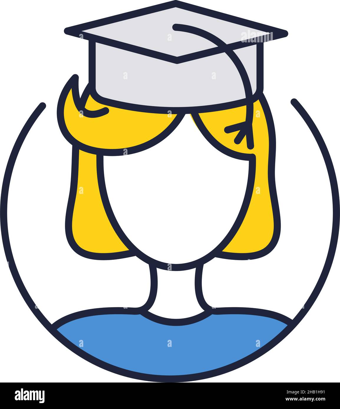 Graduate student icon college, school vector logo Stock Vector Image ...