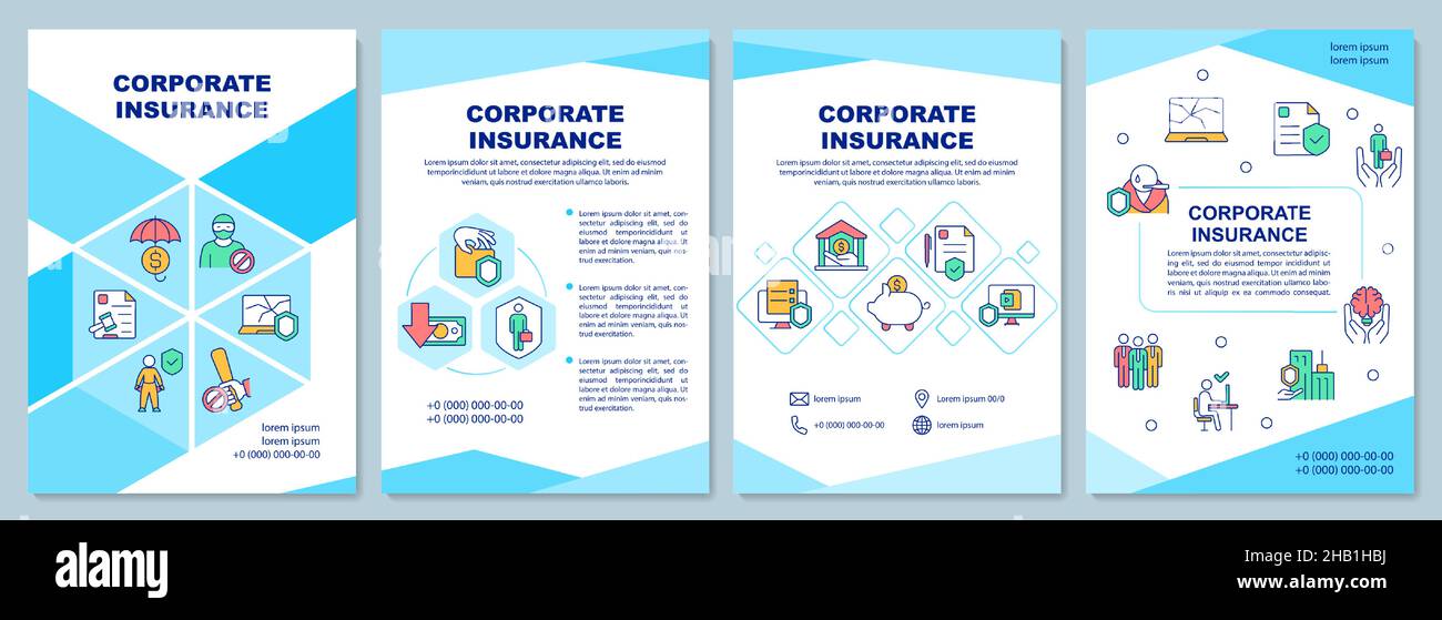 Corporate insurance brochure template Stock Vector Image & Art - Alamy
