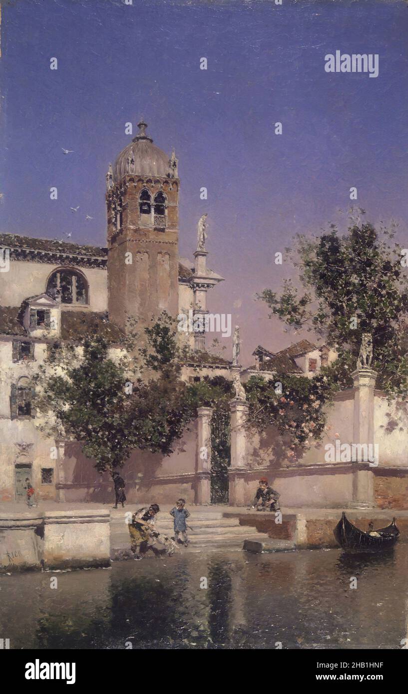 A Canal in Venice, Un canal en Venecia, Martín Rico y Ortega, Spanish ...