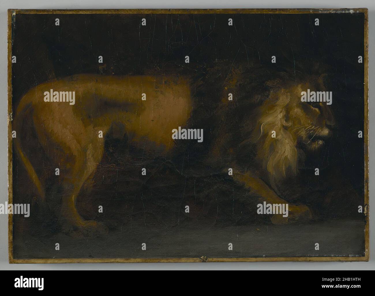 Study of a Lion, or a Lion, Théodore Géricault, French, 1791-1829, Oil ...