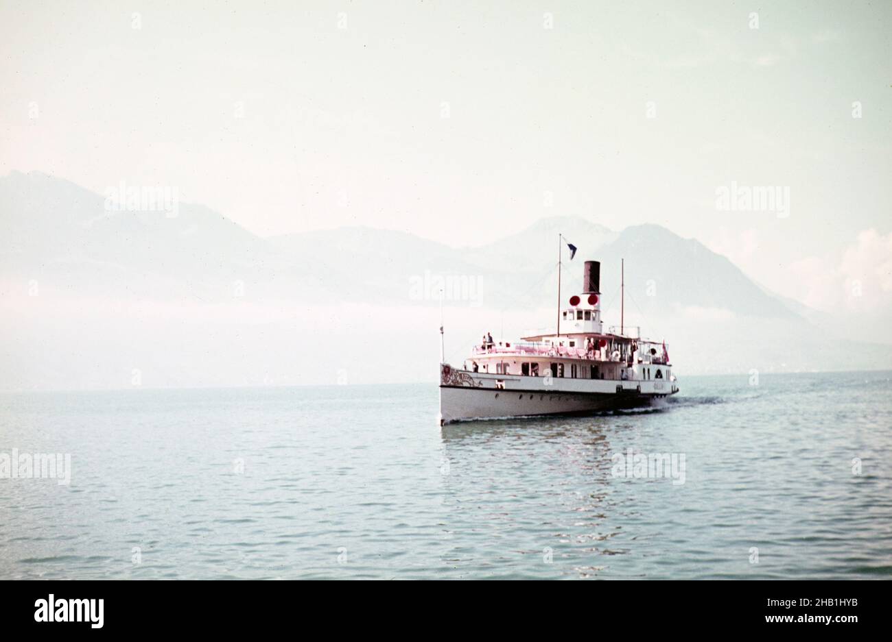 PS Gallia, paddle steamer boat, Lake Lucerne, Switzerland, Europe ...