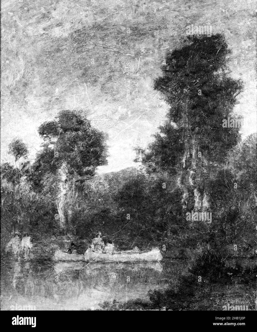 Embarkation, Ralph Albert Blakelock, American, 1847-1919, Oil on canvas ...