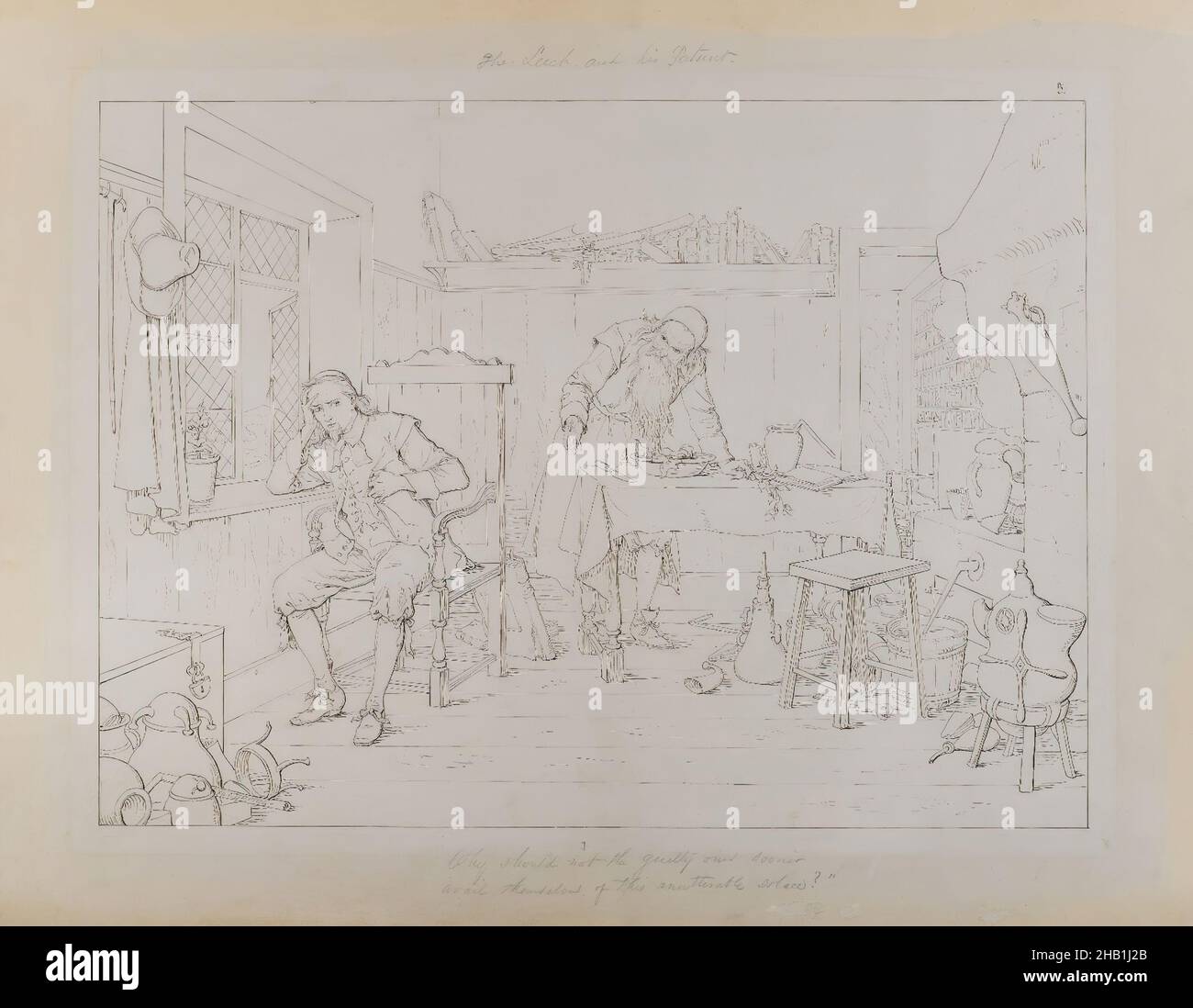 The Leech and His Patient, Illustration for The Scarlet Letter, Felix ...