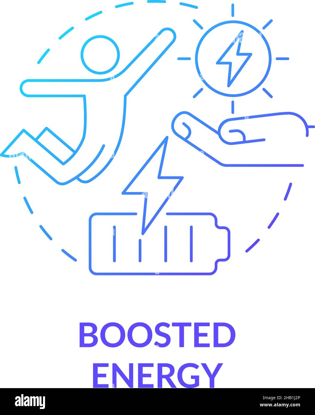 Boosted energy blue gradient concept icon Stock Vector Image & Art - Alamy