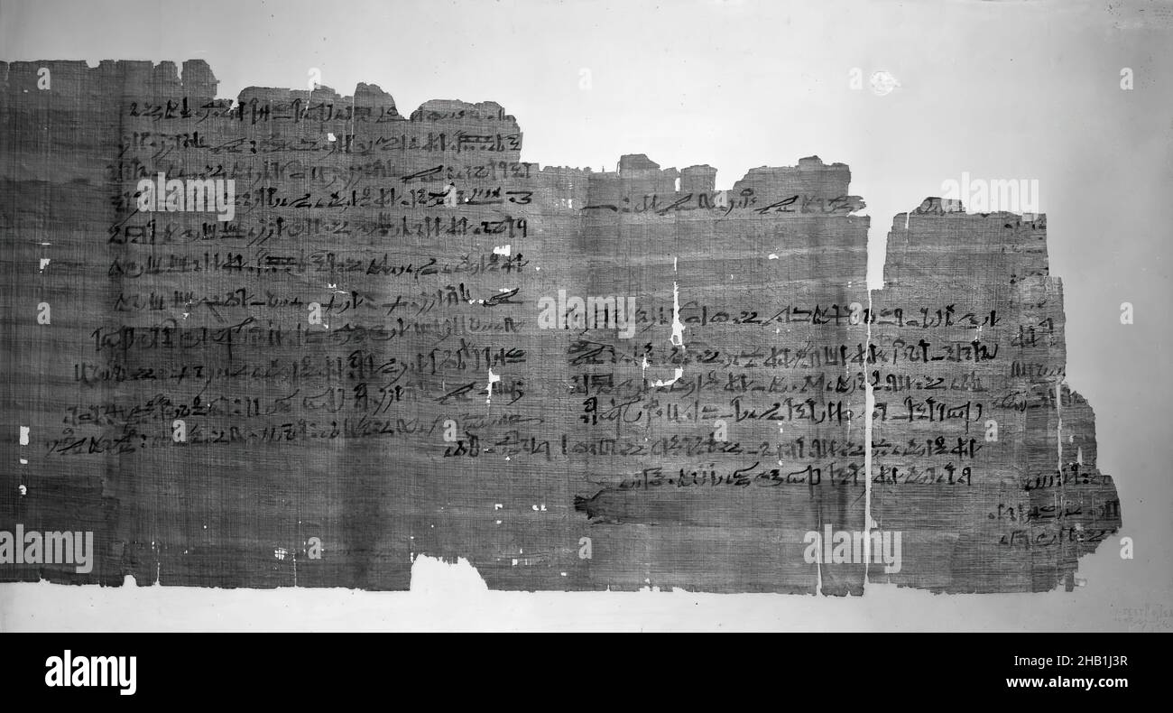 Papyrus Inscribed in Hieratic, Papyrus, ink, ca. 991-982 B.C.E ...