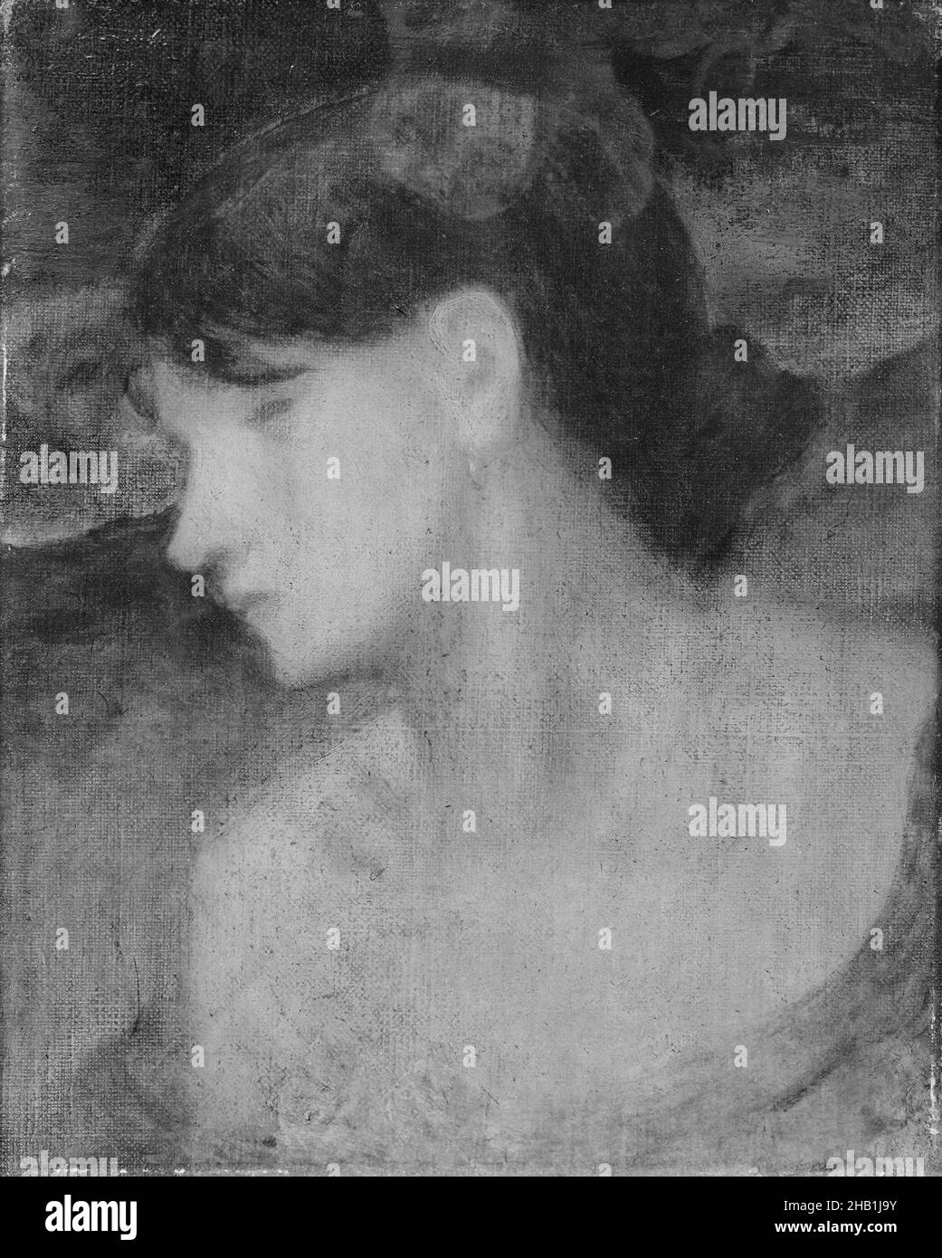 Head of a Girl, Robert Loftin Newman, American, 1827-1912, Oil on ...