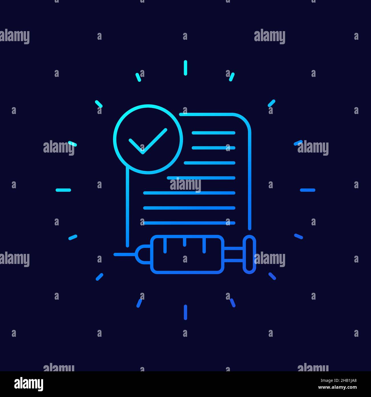 Vaccination complete Stock Vector Images - Alamy