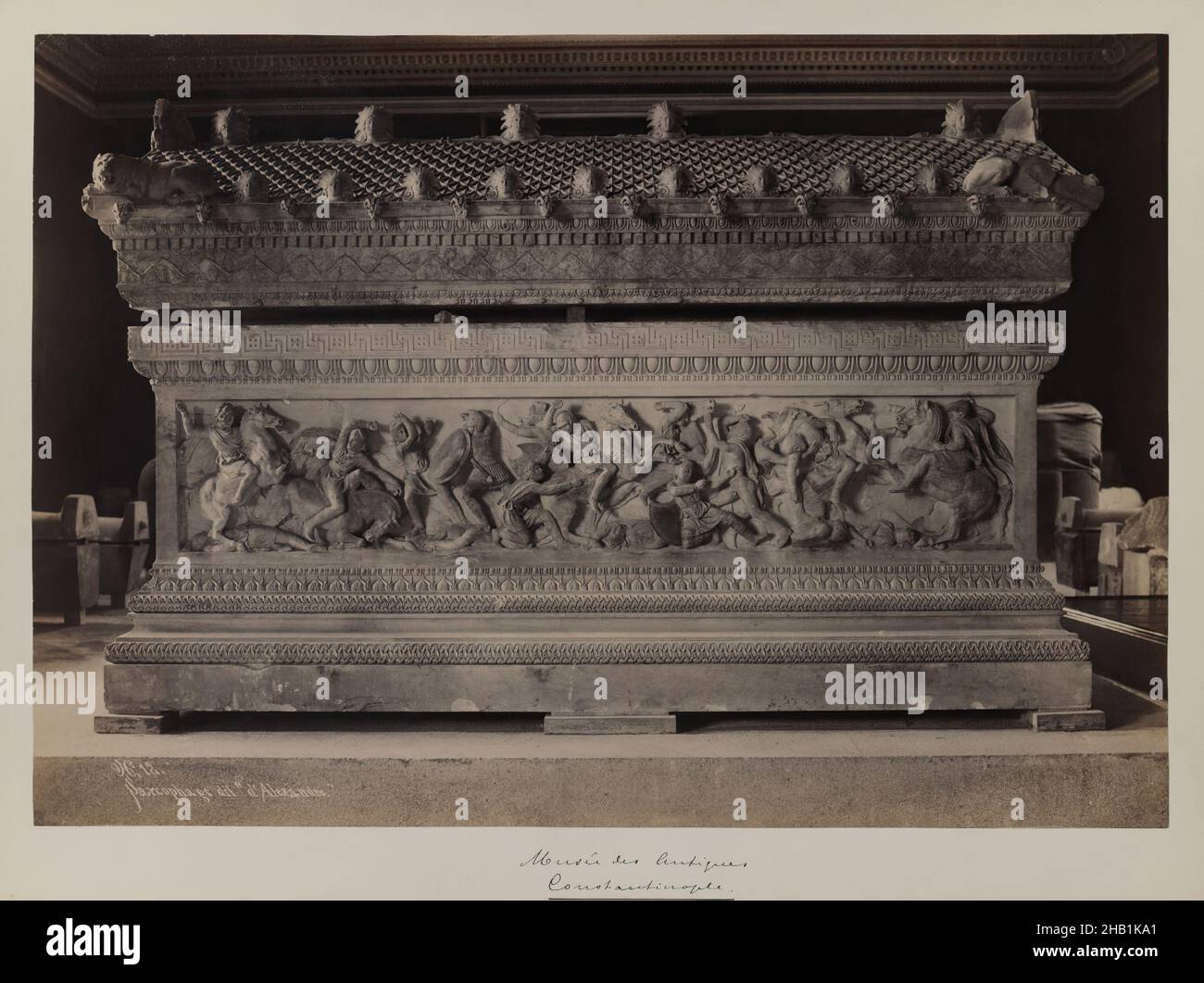 Sarcophagus of Alexander, Gelatin silver photograph, ca. 1860-1880 ...