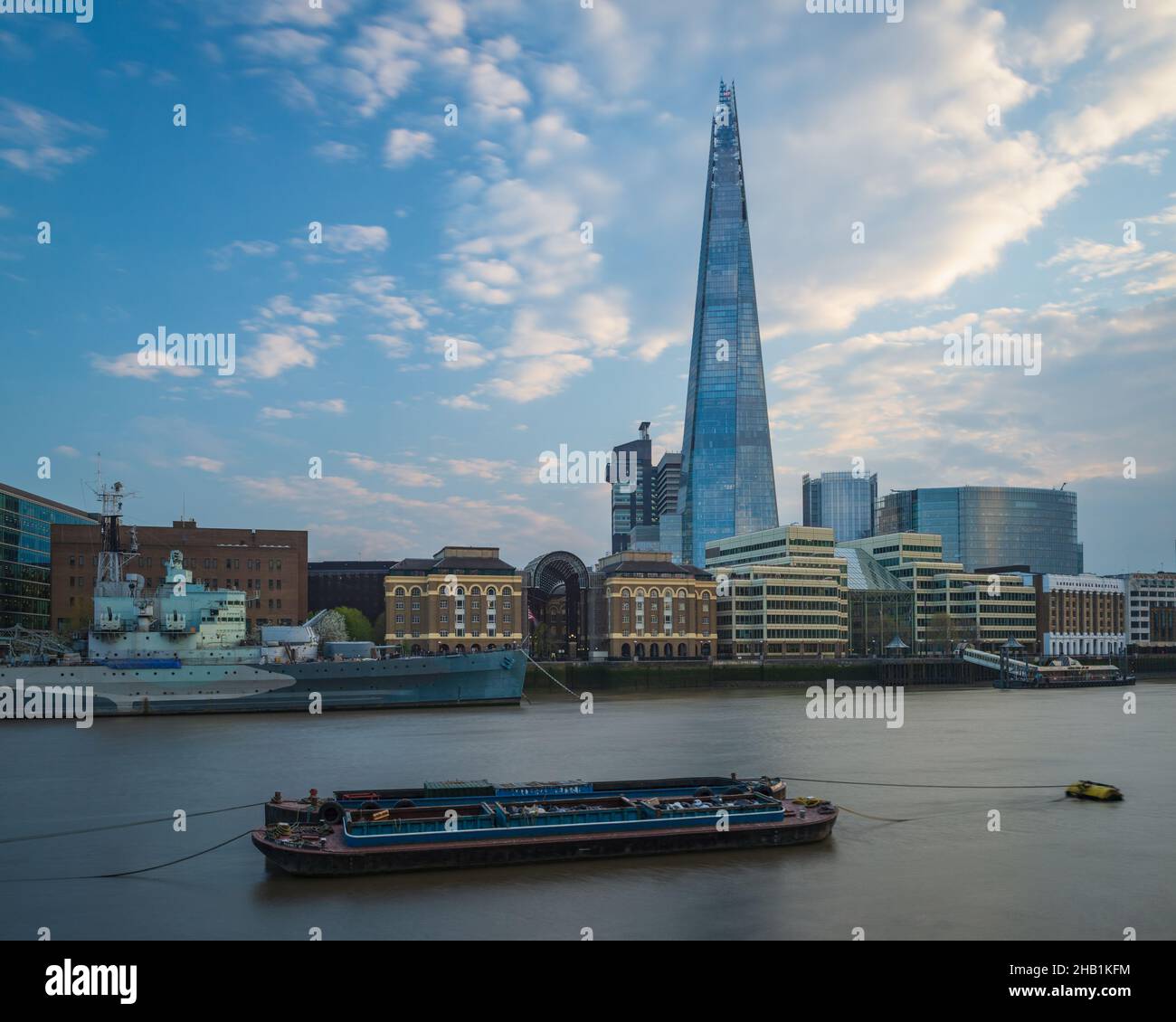 A night time view across the River Thames, from Sugar Quay, of The ...