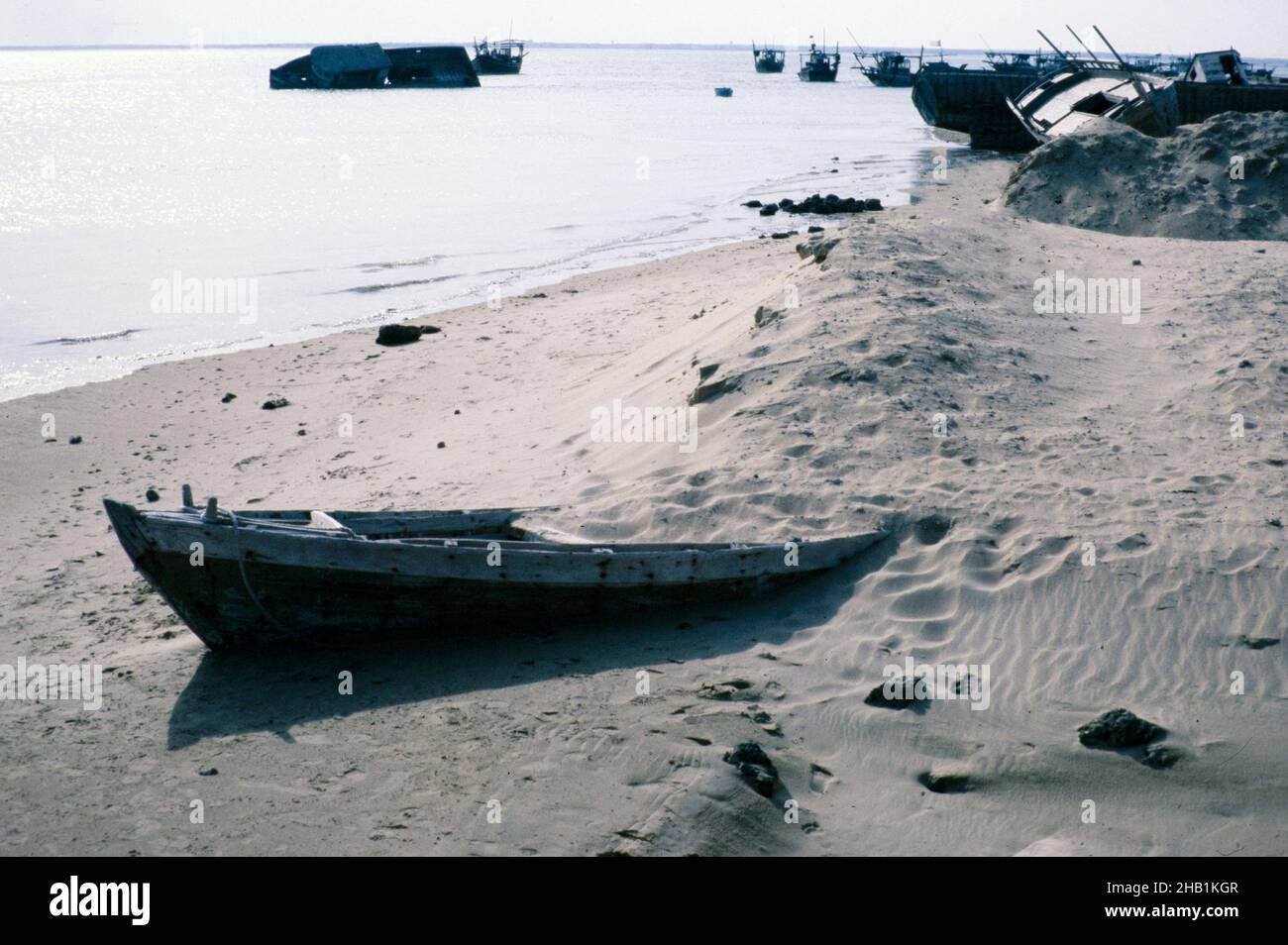 Archive image traditional Arab dhow boats thought to be at Darin ...