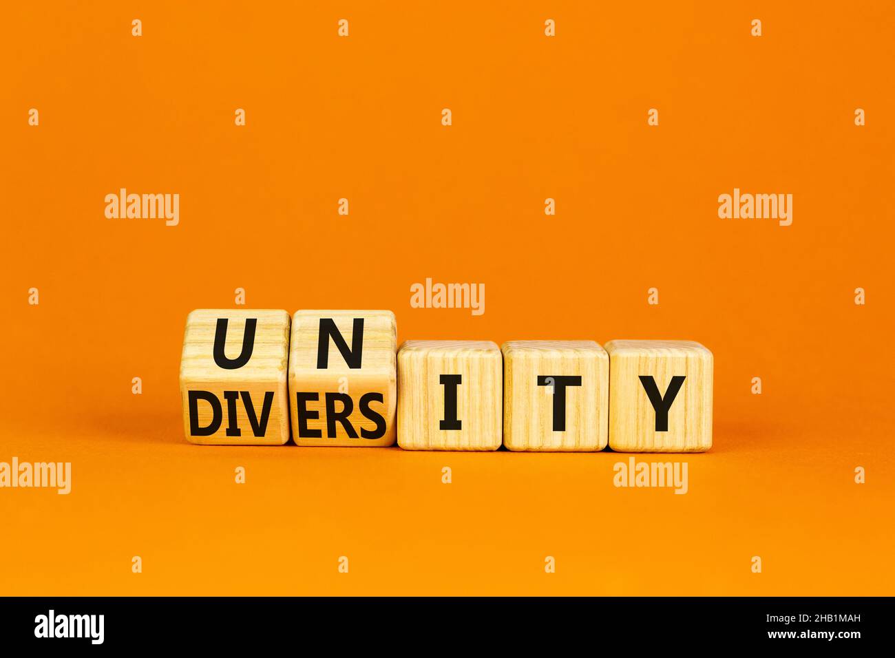 Diversity and unity symbol. Turned wooden cubes and changed the concept ...
