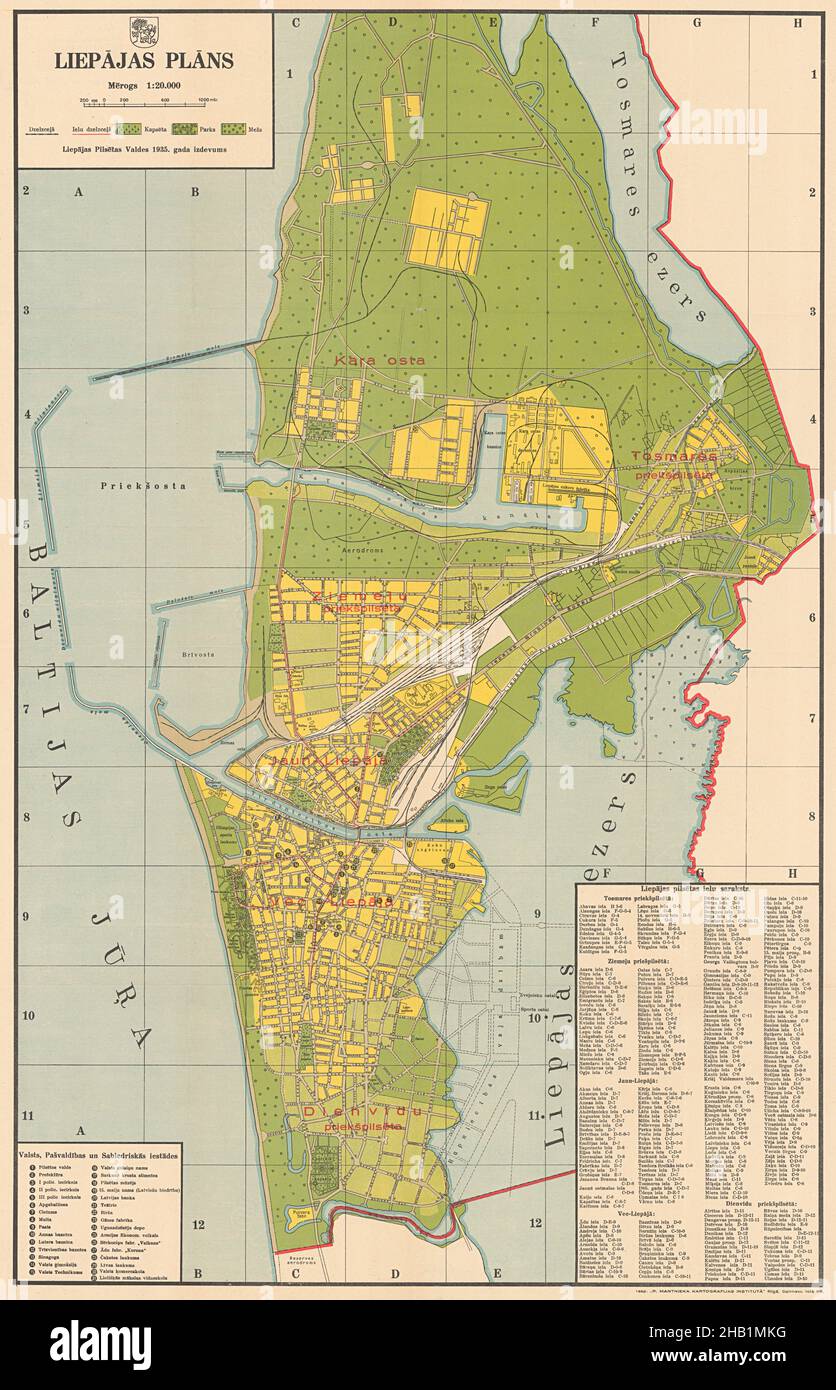 Liepāja Map, Liepāja Map Print, Liepāja Post, Liepaja Map, Liepaja Wall ...