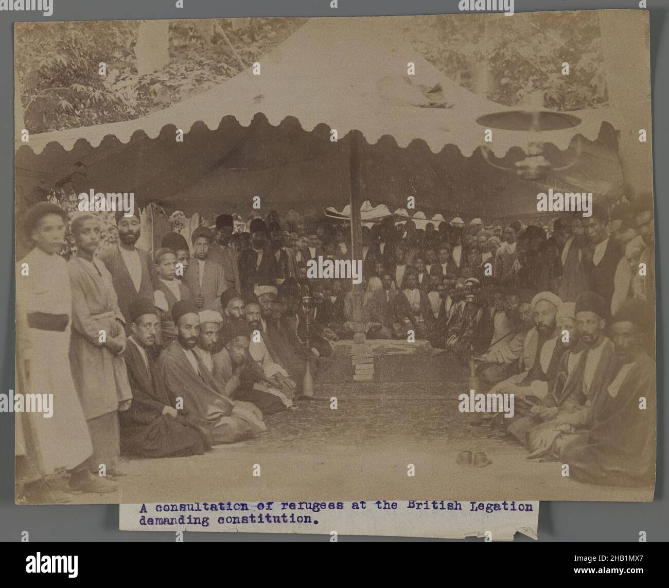 A Consultation of Refugees at the British Legation Demanding Constution ...
