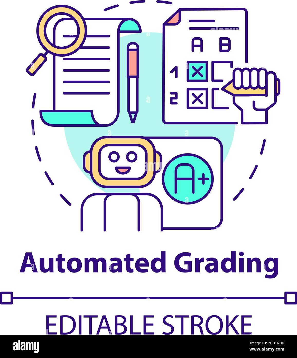 Automated grading concept icon Stock Vector Image & Art - Alamy