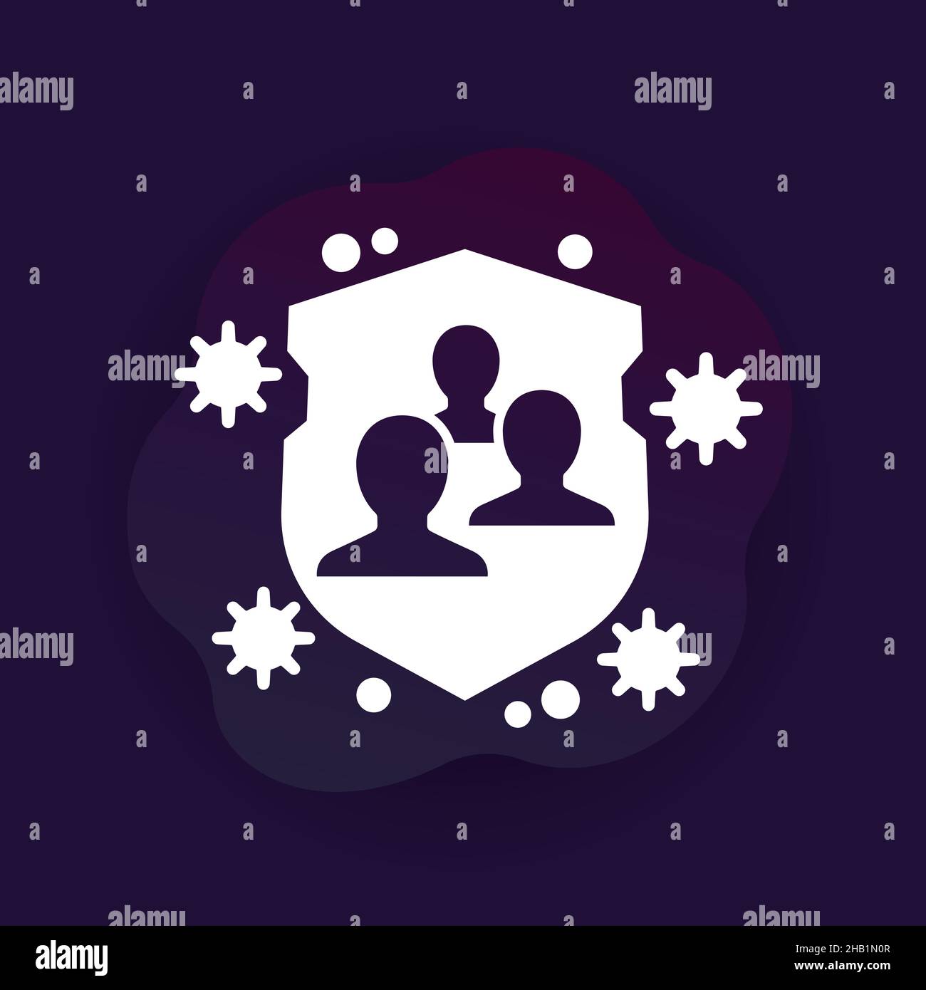 herd immunity to a virus icon, vector Stock Vector Image & Art - Alamy