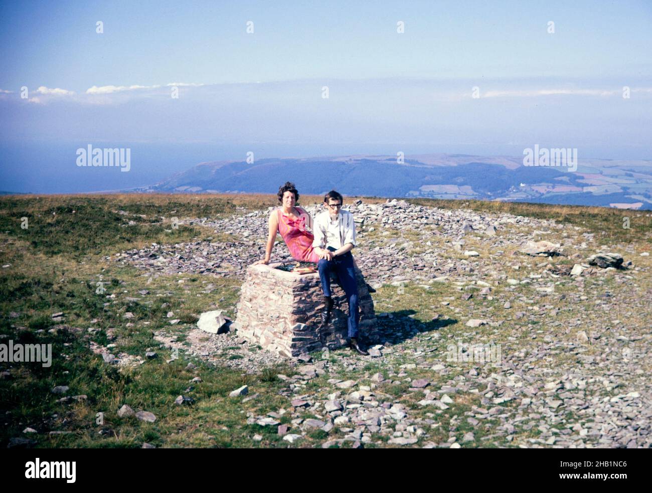 Dunkery Beacon, highest point in Exmoor national park, Somerset ...