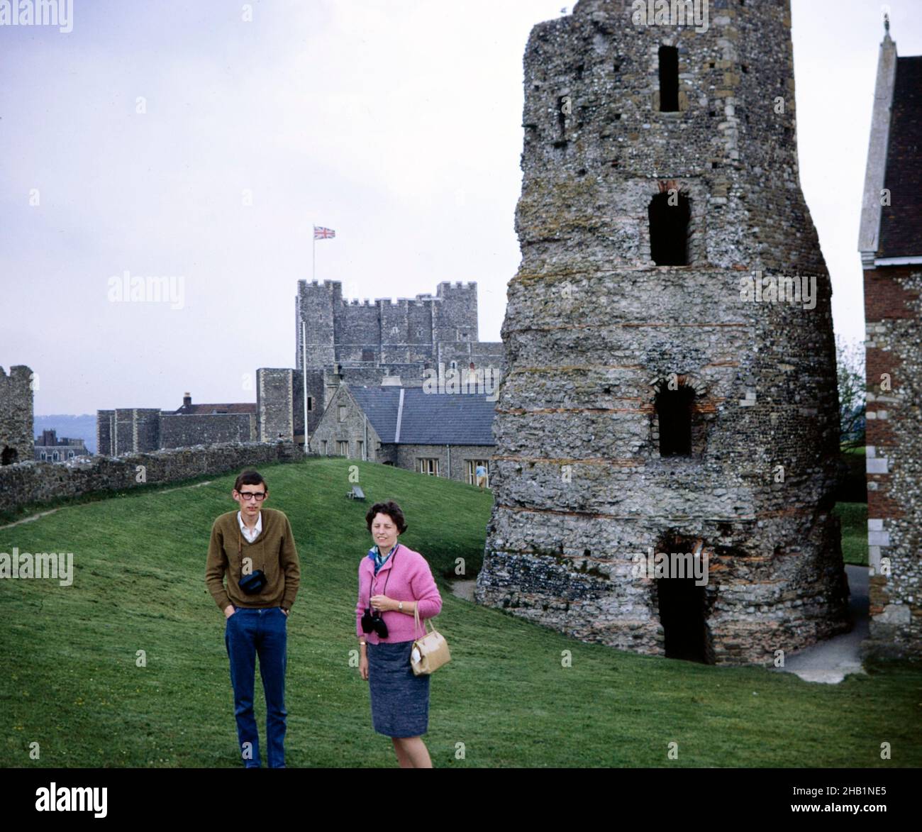 Dover castle, medieval castle in Dover, Kent, England in 1969 Stock ...