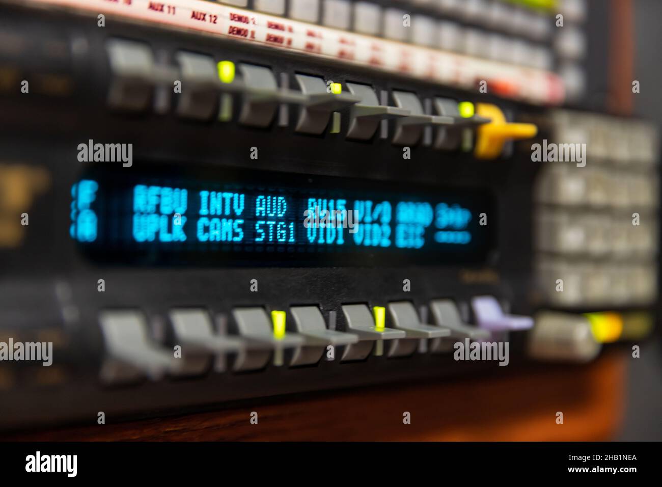 Broadcast intercom panel in a television production facility Stock ...