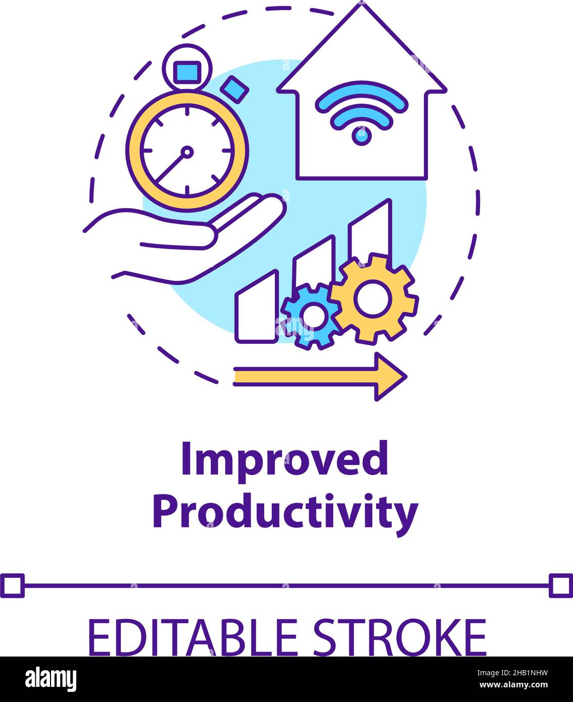 Improved productivity concept icon Stock Vector Image & Art - Alamy