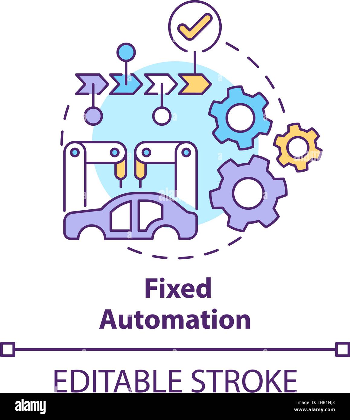 Fixed automation concept icon Stock Vector Image & Art - Alamy