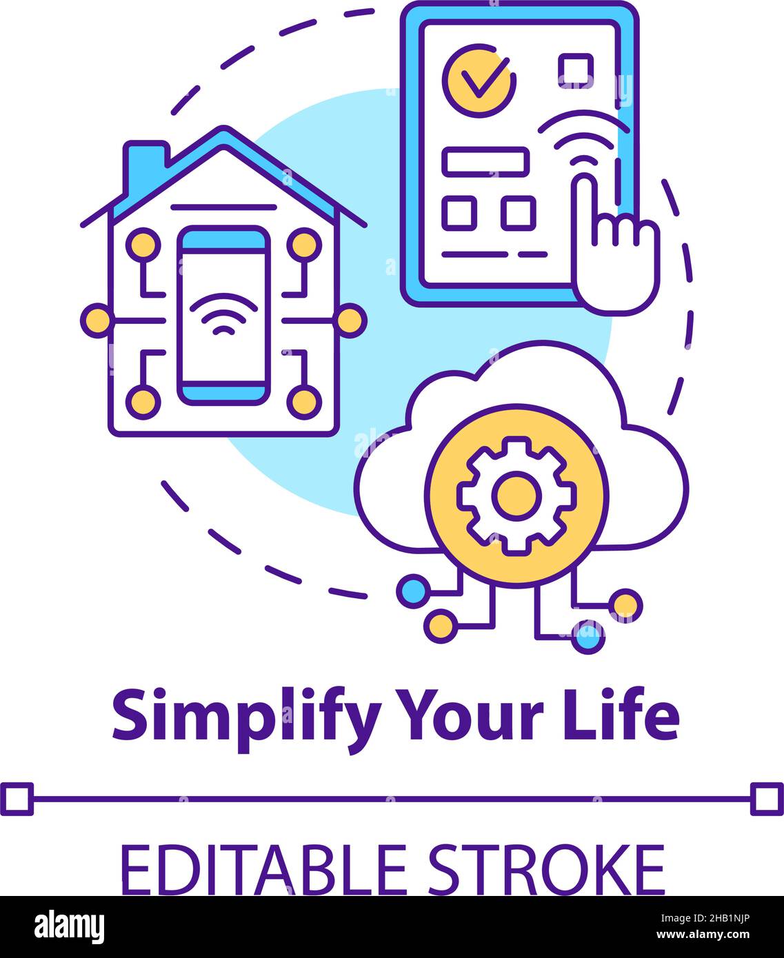 Simplify icon Stock Vector Images - Alamy