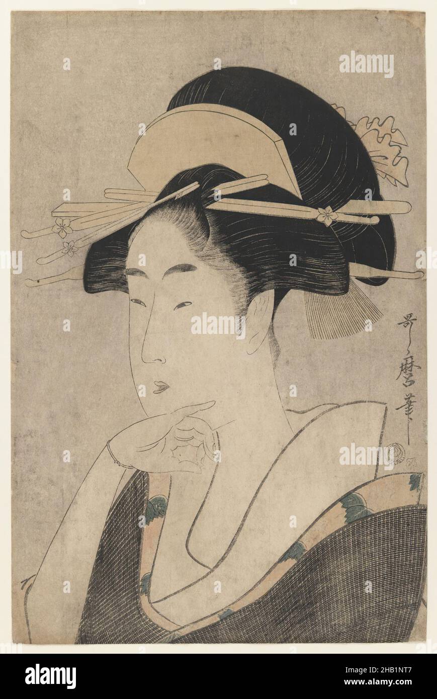 Land of Geisha, Kitagawa Utamaro, Japanese, 1753-1806, Color woodblock ...
