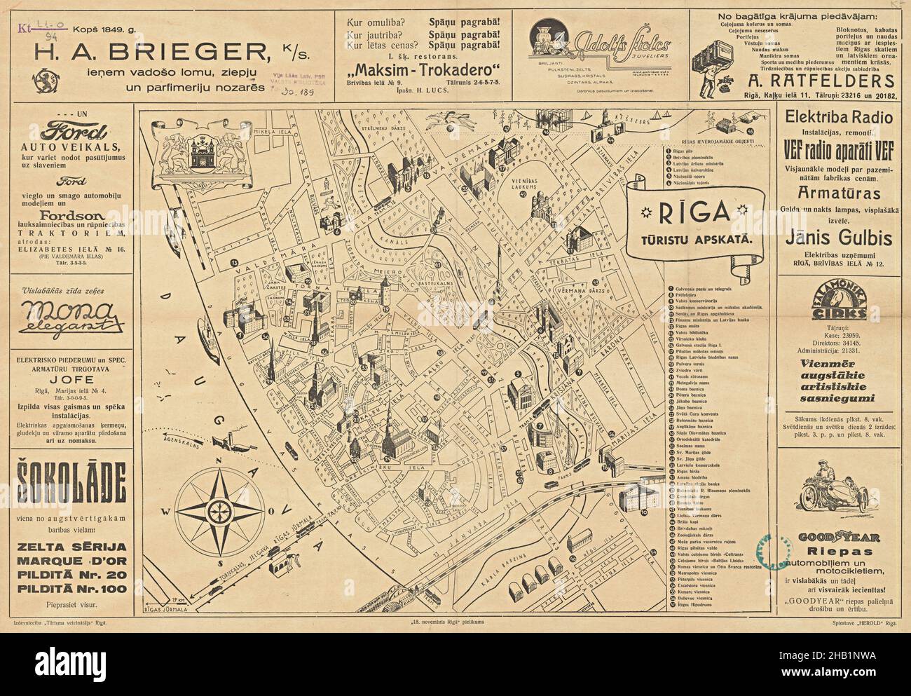 Riga Map, Old Riga Map, Old Riga City, Retro Riga Map, Vintage Riga ...