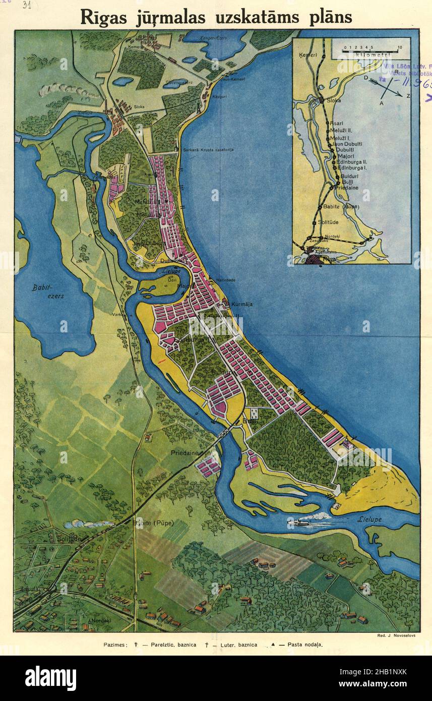 Retro map of jurmala hi-res stock photography and images - Alamy