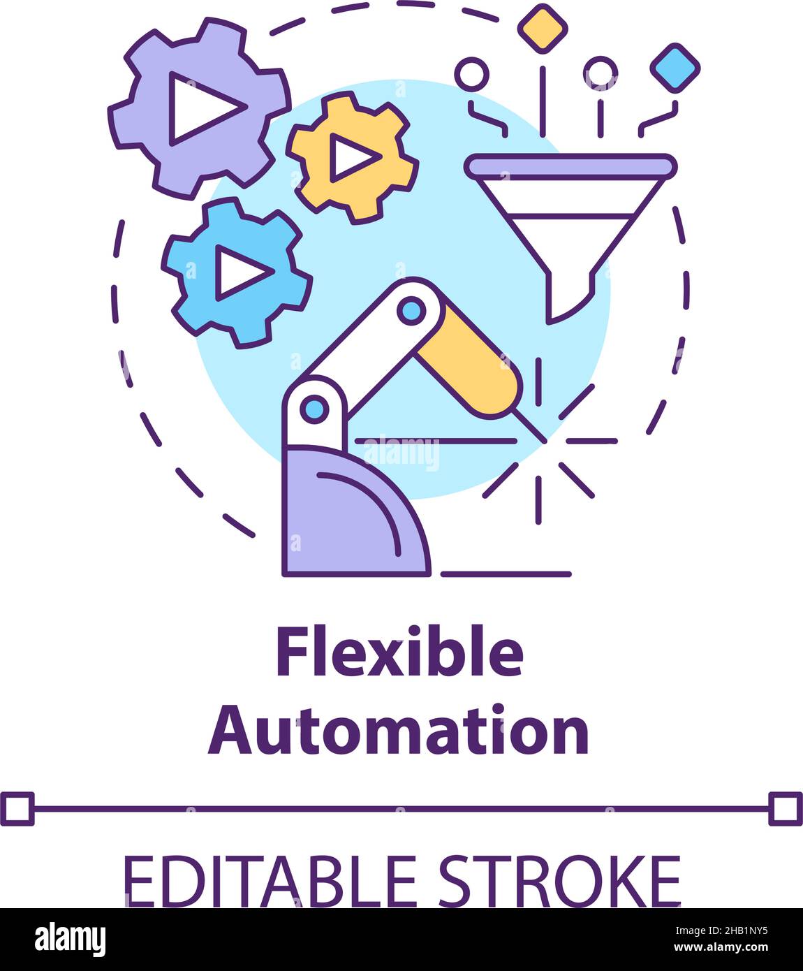 Flexible automation concept icon Stock Vector Image & Art - Alamy