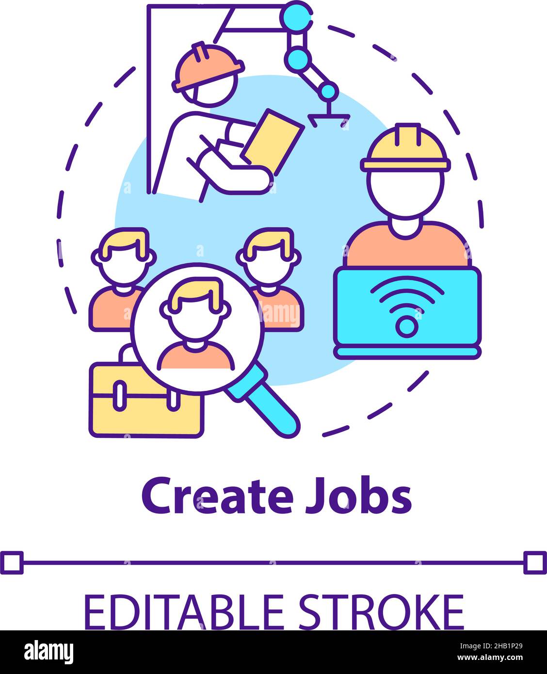Create jobs concept icon Stock Vector Image & Art - Alamy