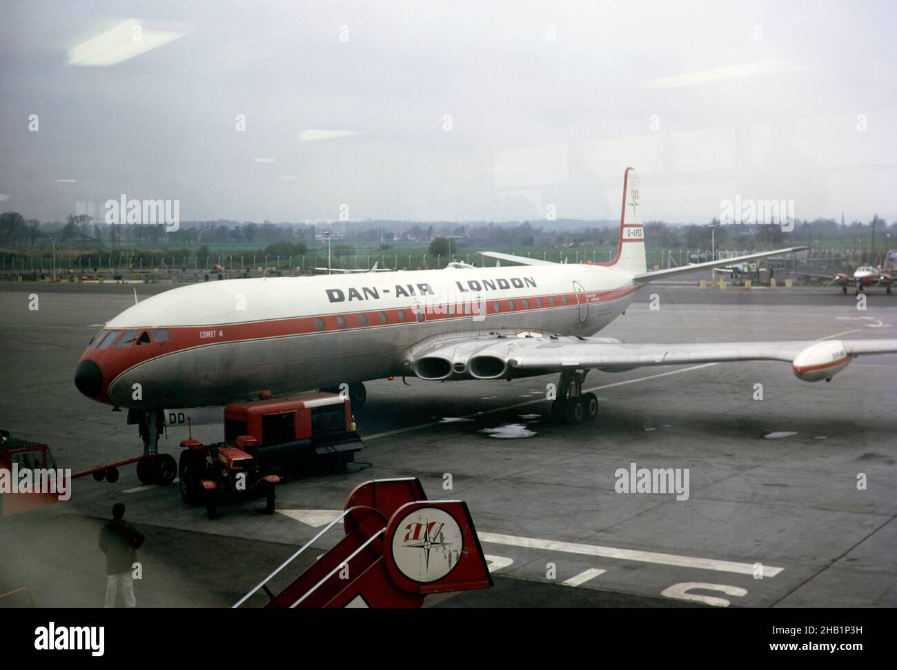 Dan-Air London, de Havilland Comet 4 plane, Gatwick airport, London ...