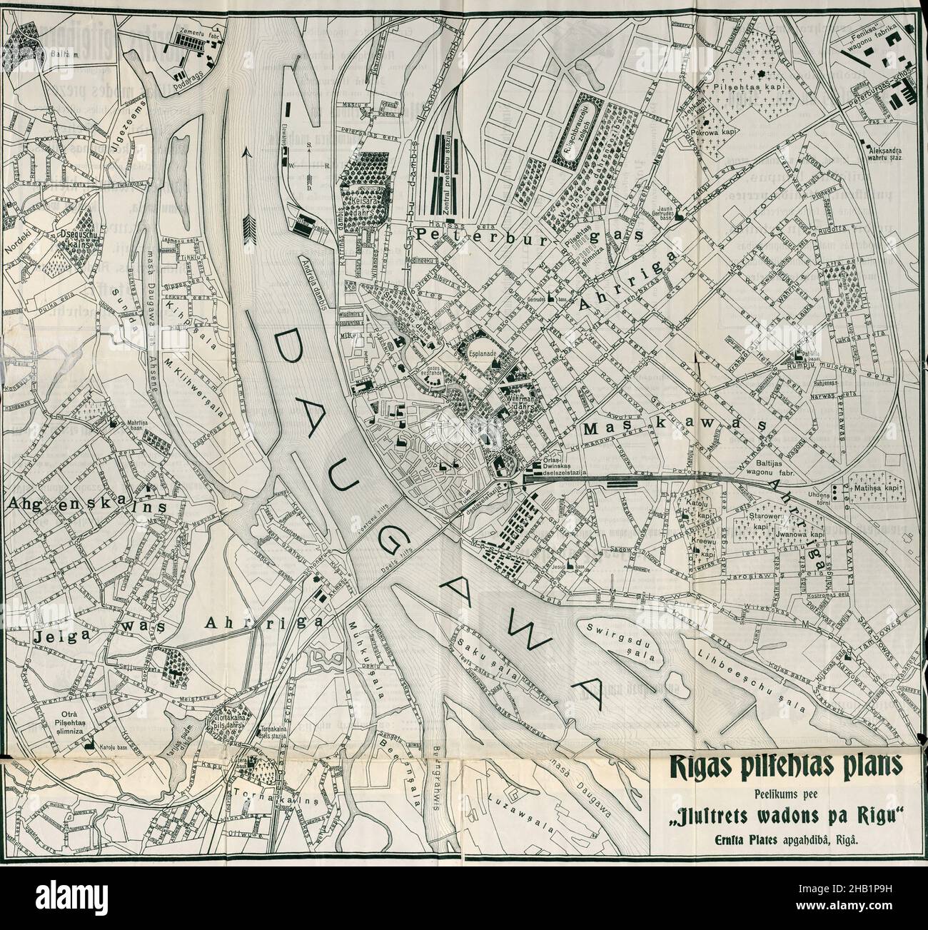 Riga Map, Old Riga Map, Old Riga City, Retro Riga Map, Vintage Riga ...