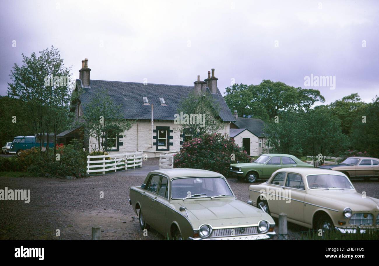 The Old Manse buildings with cars parked outside, Glenborrowdale ...
