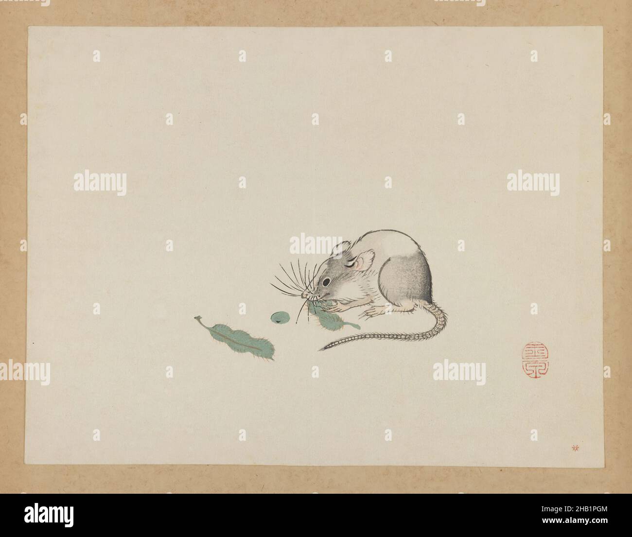 Mouse Eating Pea Pods, Mochizuki Gyokusen, Japanese, 1794-1852 ...