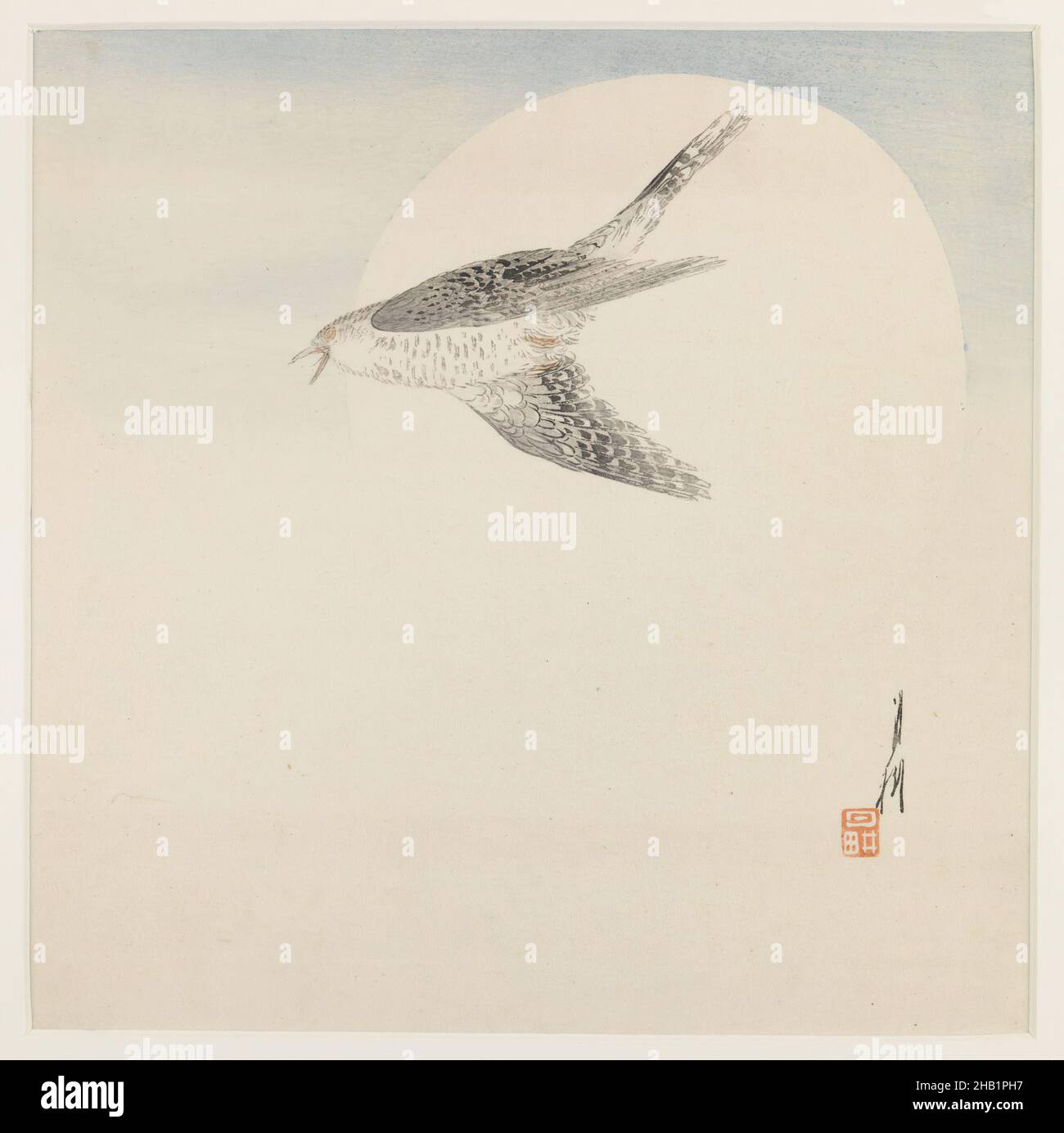 Cuckoo with Full Moon, Ogata Gekko, Japanese, 1859-1920, Color ...