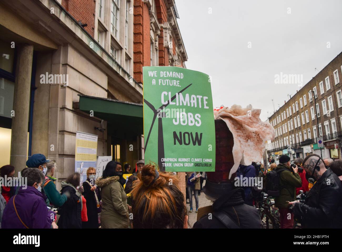 London, UK 16th December 2021. Activists gathered outside Camden ...
