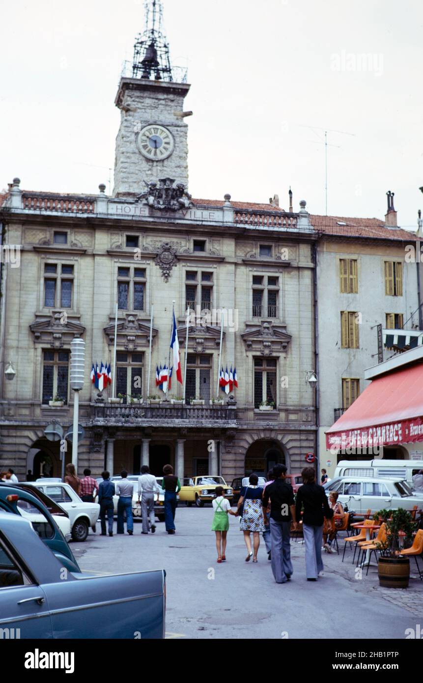 Historic city hall building Hotel de Ville, Orange, France 1973 Stock ...