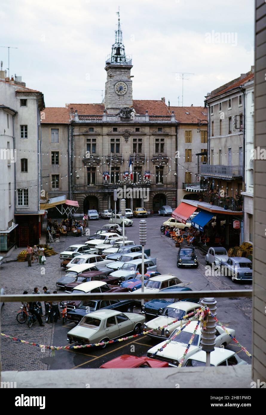 Historic city hall building Hotel de Ville, Orange, France 1973 Stock ...