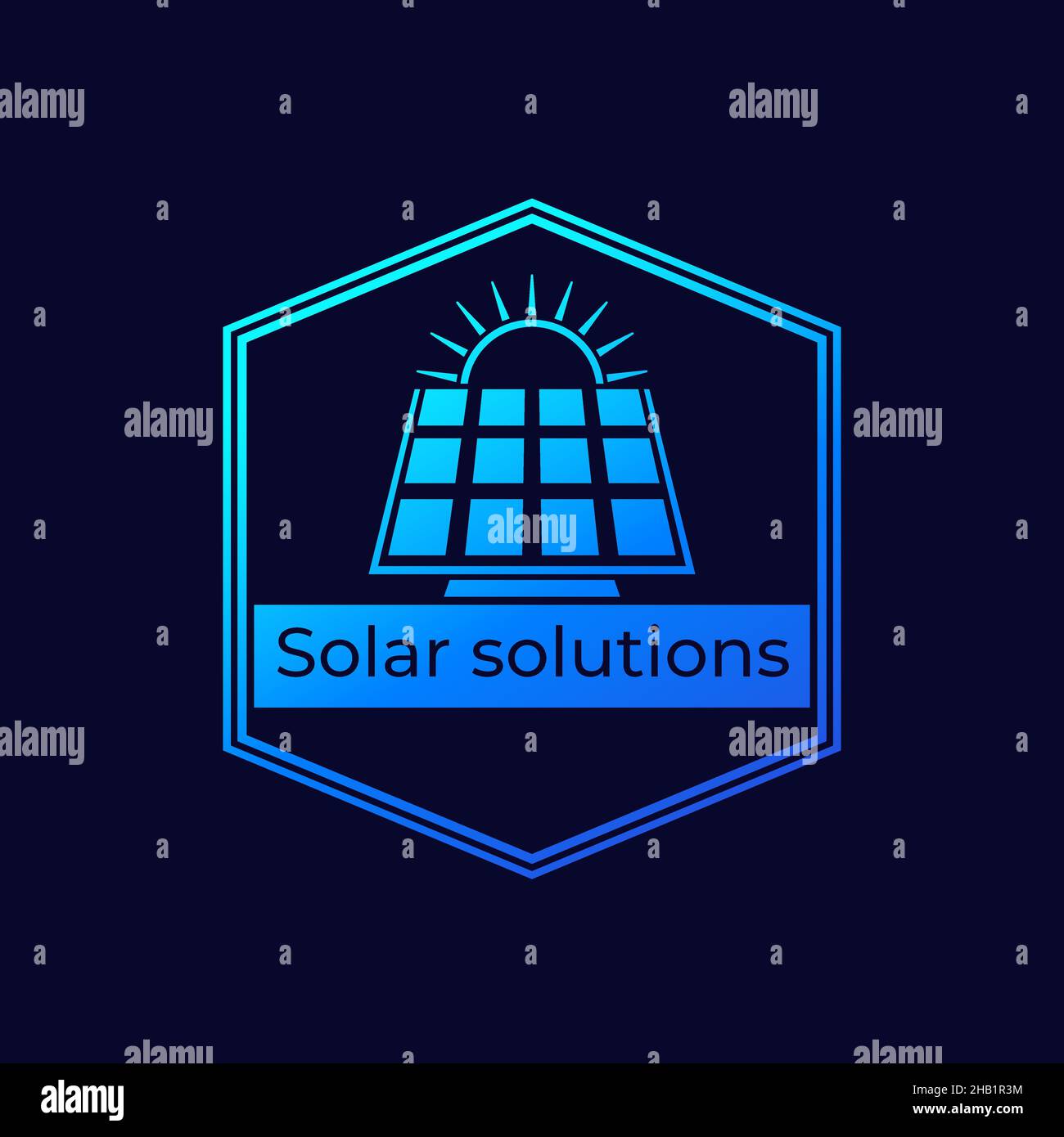 Solar energy emblem, vector design Stock Vector Image & Art - Alamy