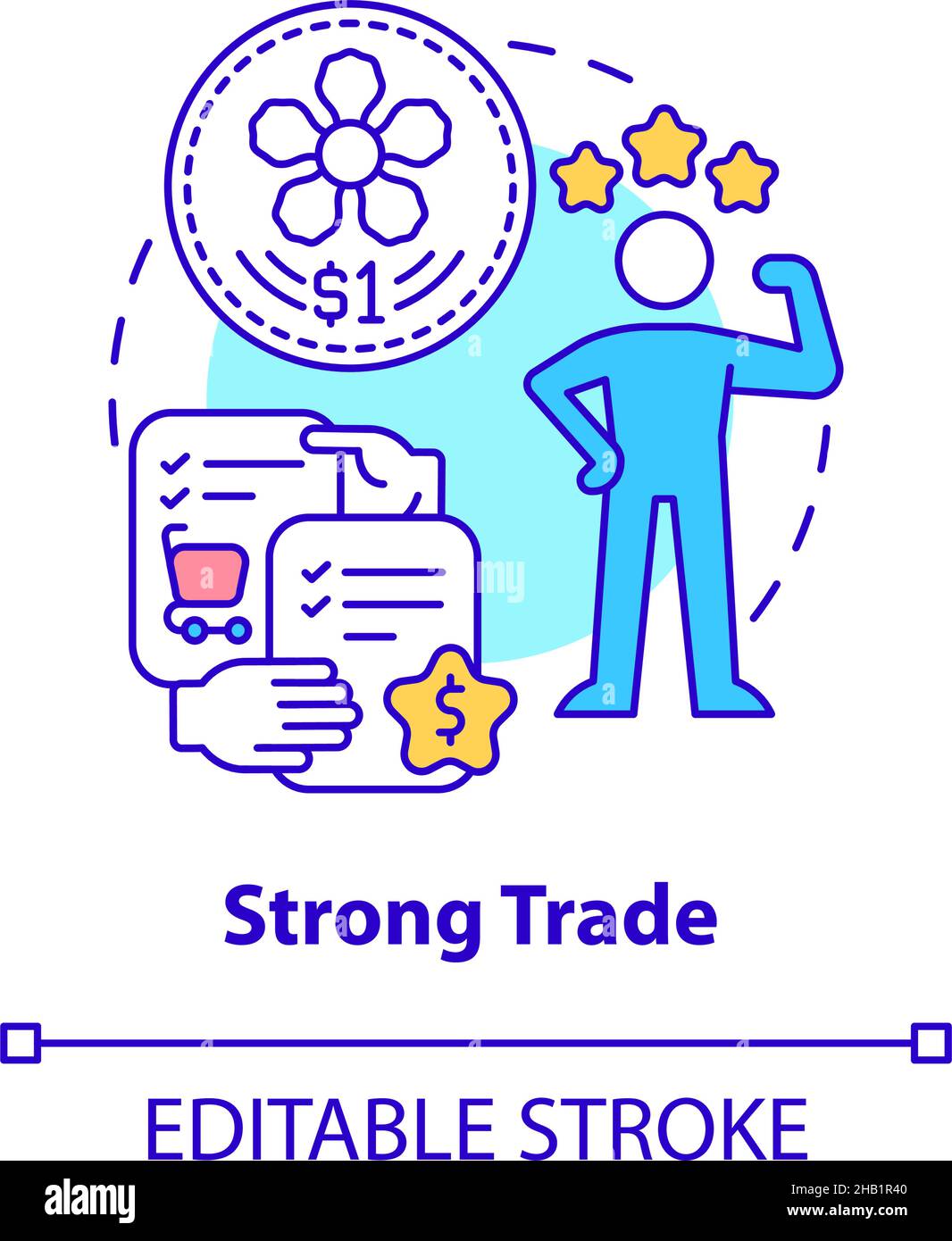 Strong trade concept icon Stock Vector Image & Art - Alamy