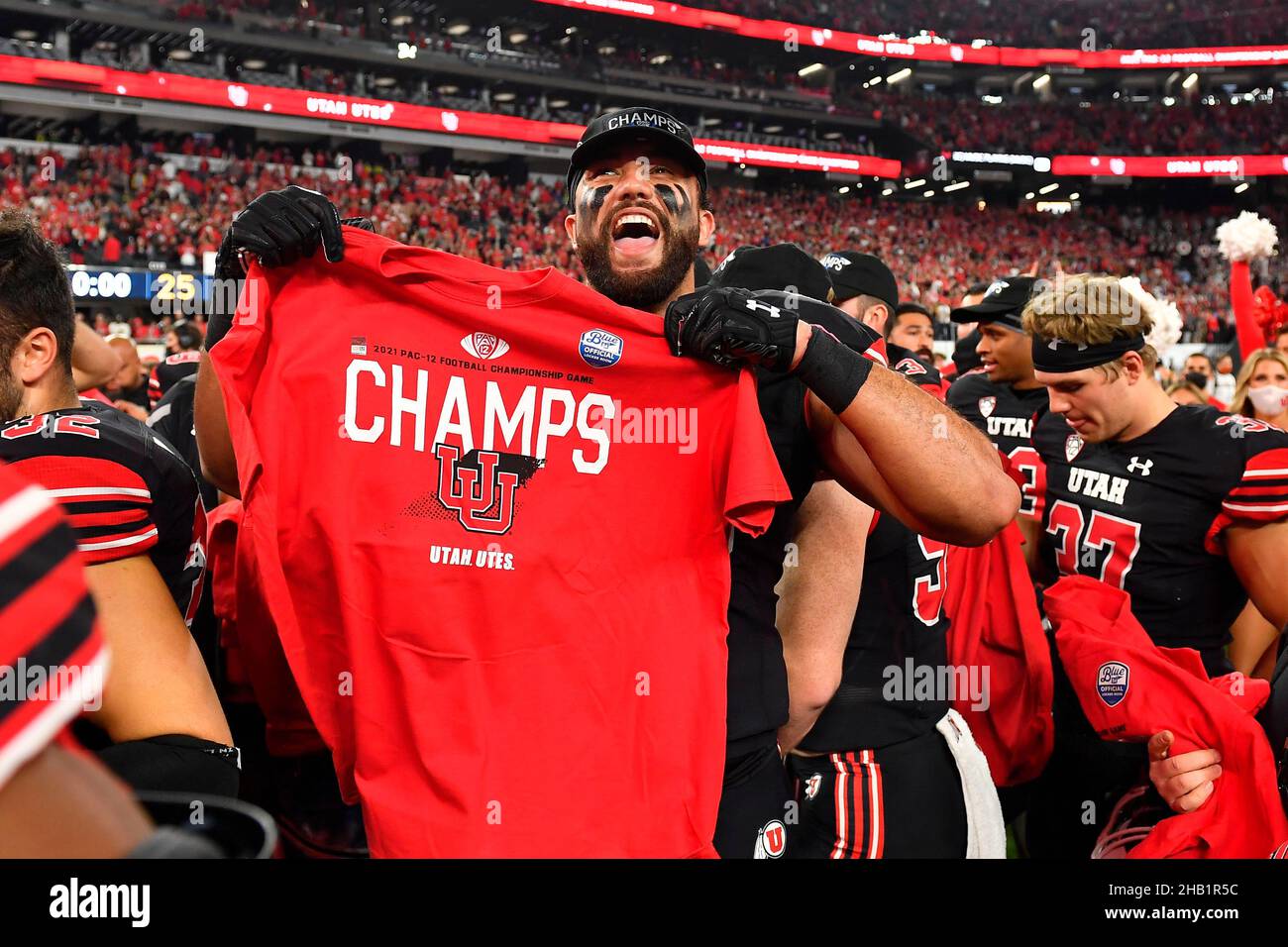 Utah Utes player celebrates becoming Pac-12 Division champions at the ...