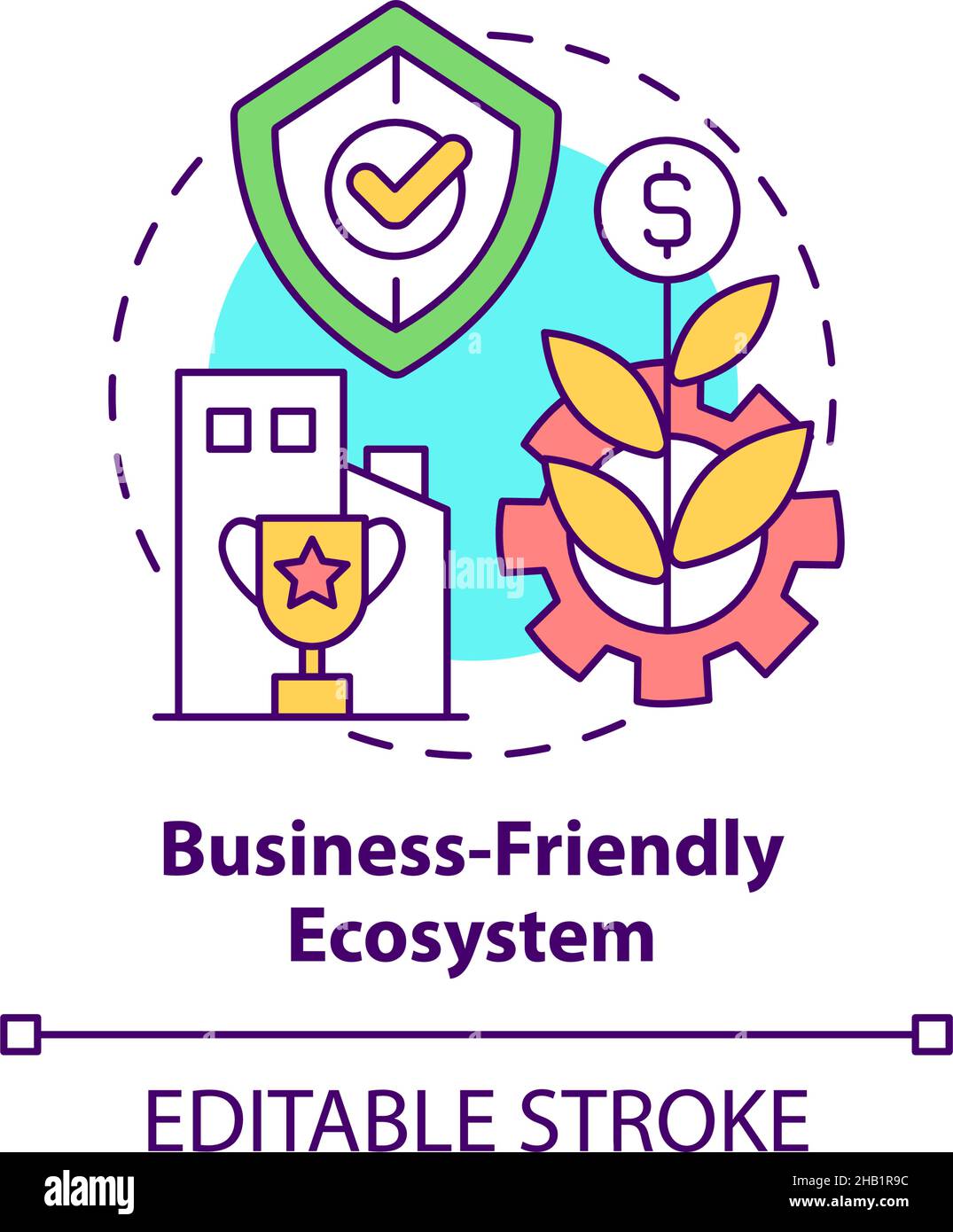 Business Friendly Ecosystem Concept Icon Stock Vector Image And Art Alamy