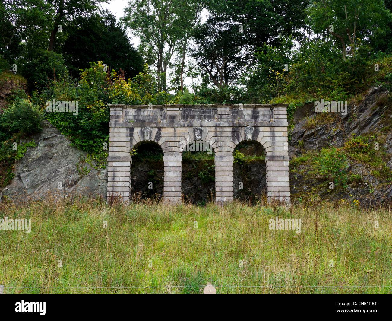 18th century Amphitheatre, Saltram Estate, Plymouth, Devon, UK Stock ...