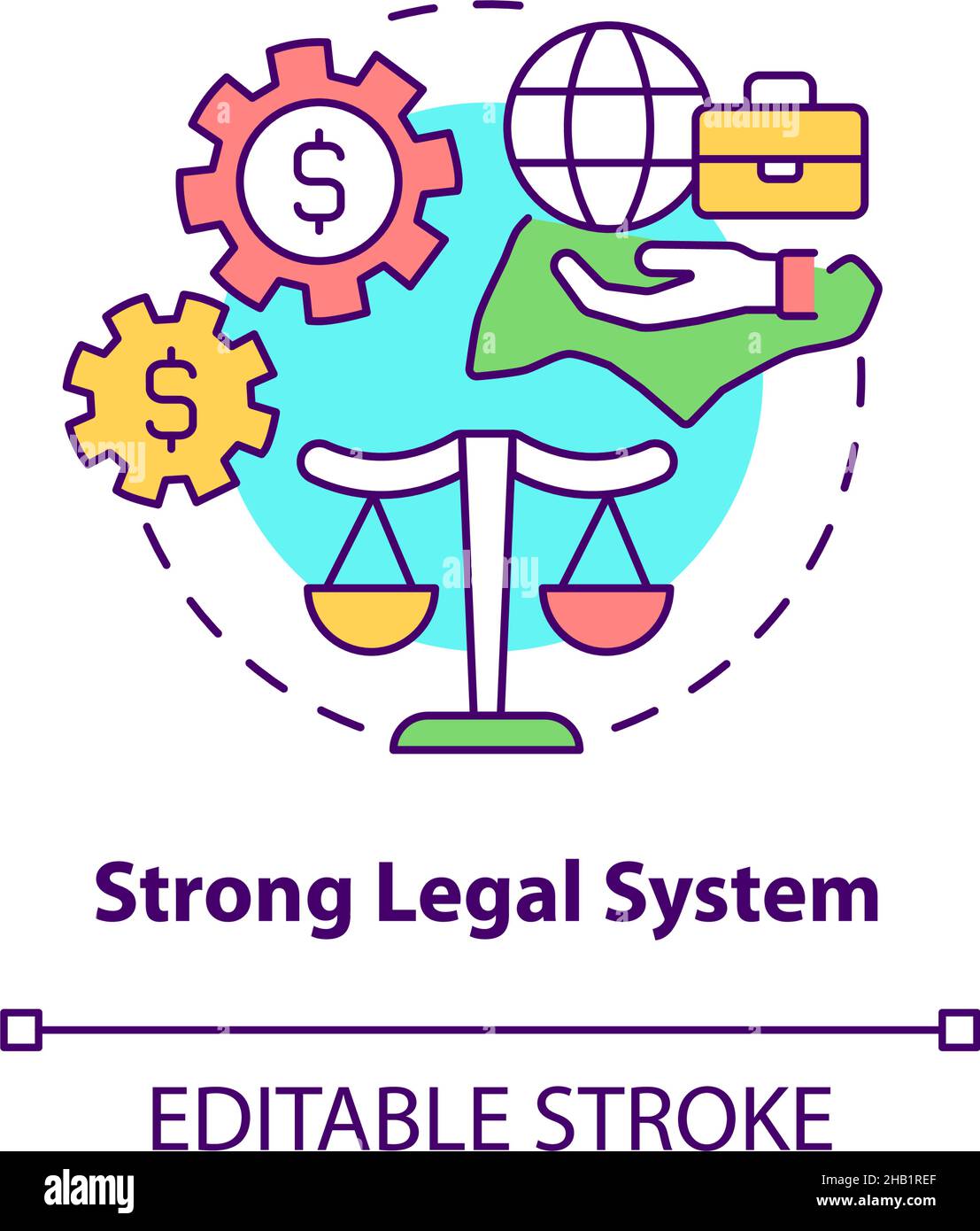 Strong legal system concept icon Stock Vector Image & Art - Alamy