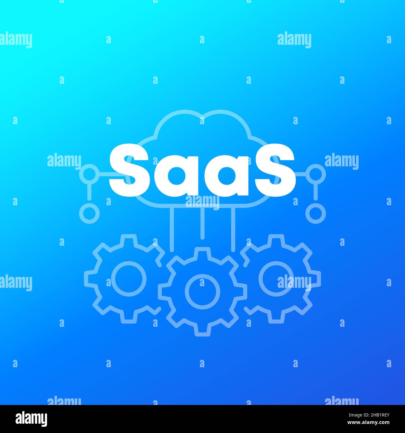 Saas icon, Software as a service, vector Stock Vector Image & Art - Alamy