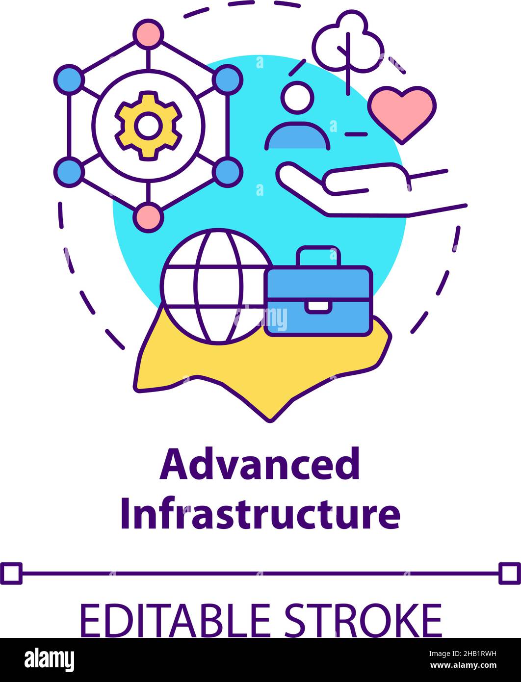 Advanced Infrastructure Concept Icon Stock Vector Image And Art Alamy