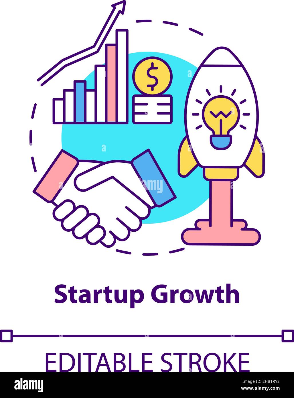 Startup growth concept icon Stock Vector Image & Art - Alamy