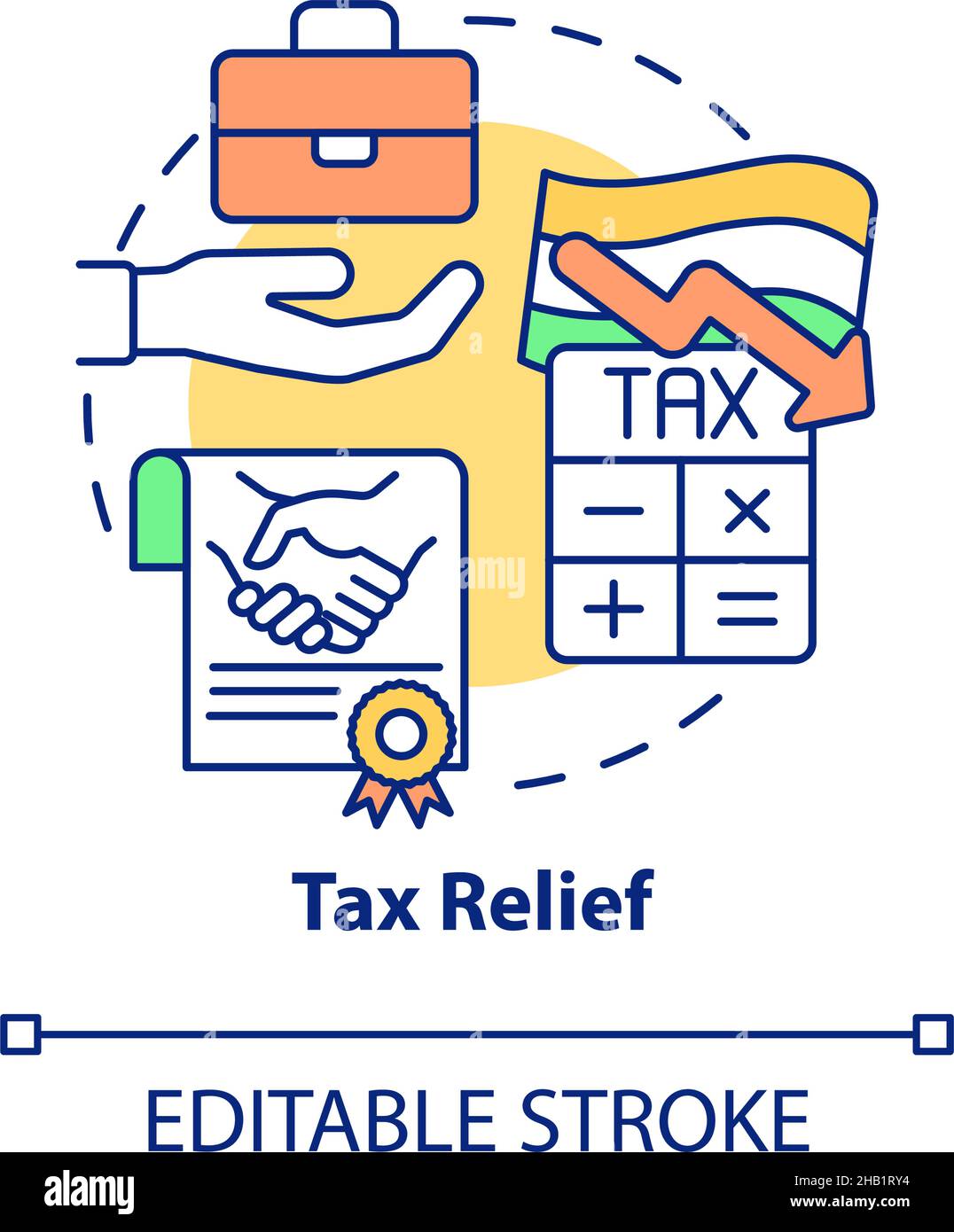 Tax relief concept icon Stock Vector Image & Art - Alamy