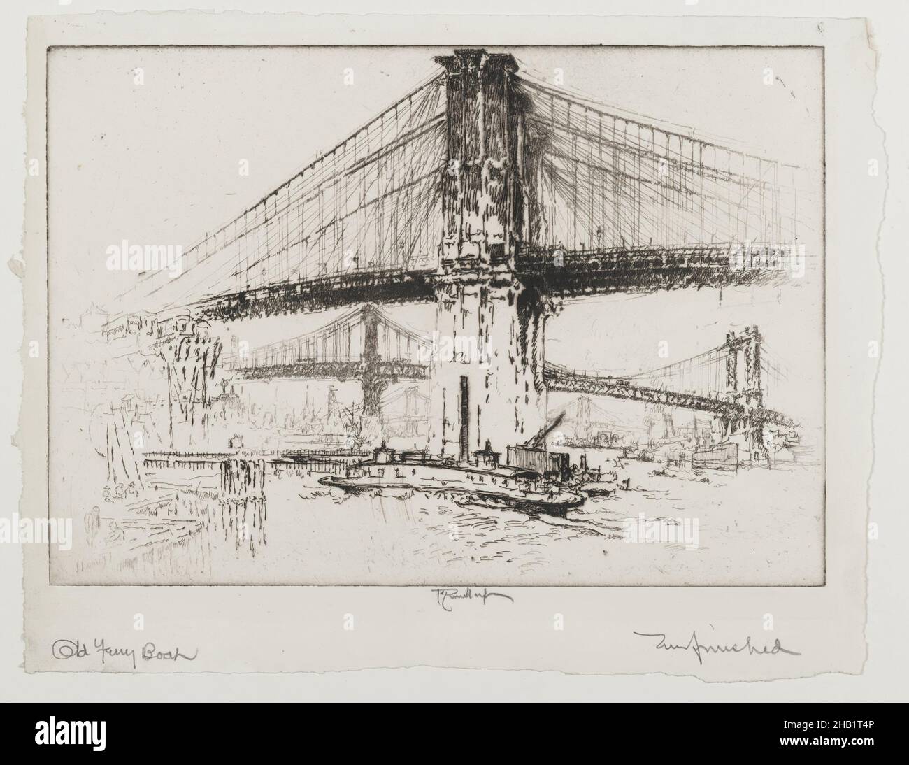 The Bridges, From Beneath, Joseph Pennell, American, 1860-1926, Etching ...